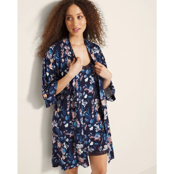 Soma | Intimates & Sleepwear | Nwt Soma Cool Nights Kimono Short Robe ...